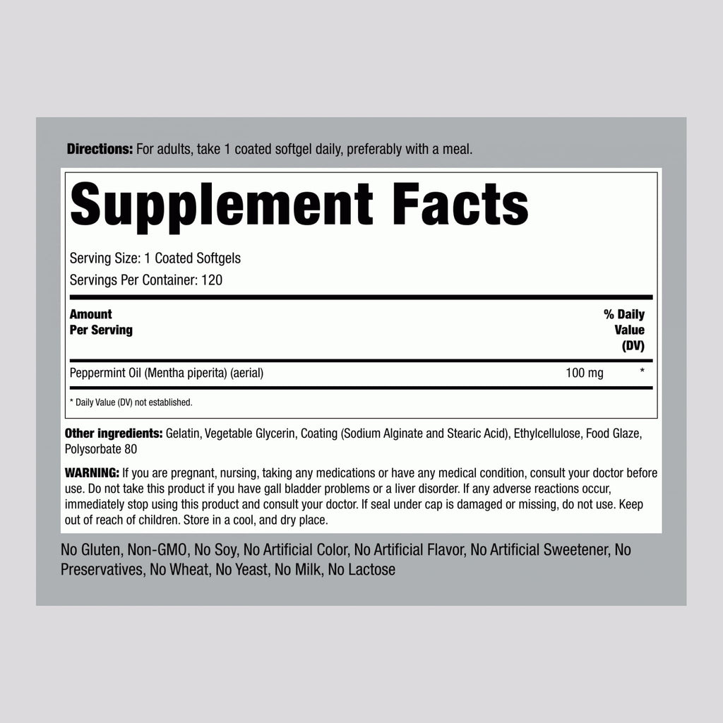 gluten free peppermint oil pills