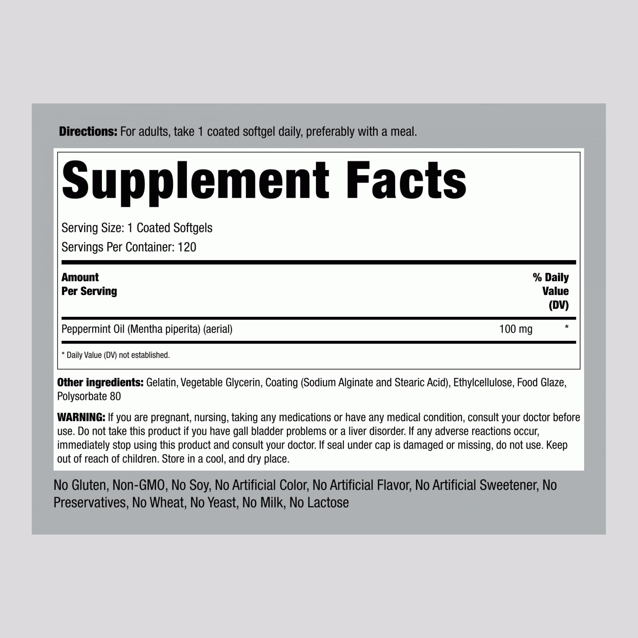 gluten free peppermint oil pills