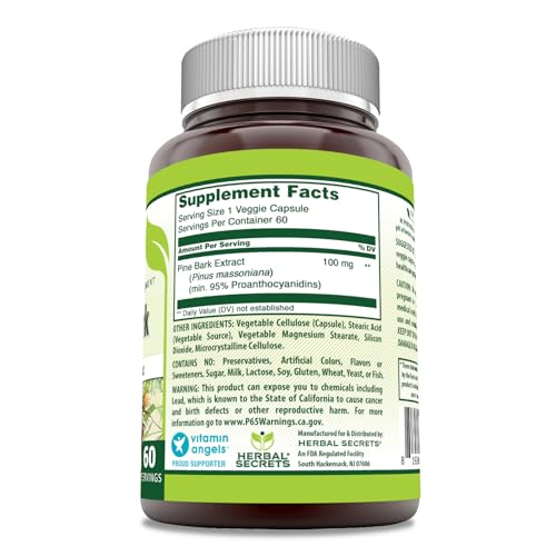 Gluten-free pine bark extract capsules