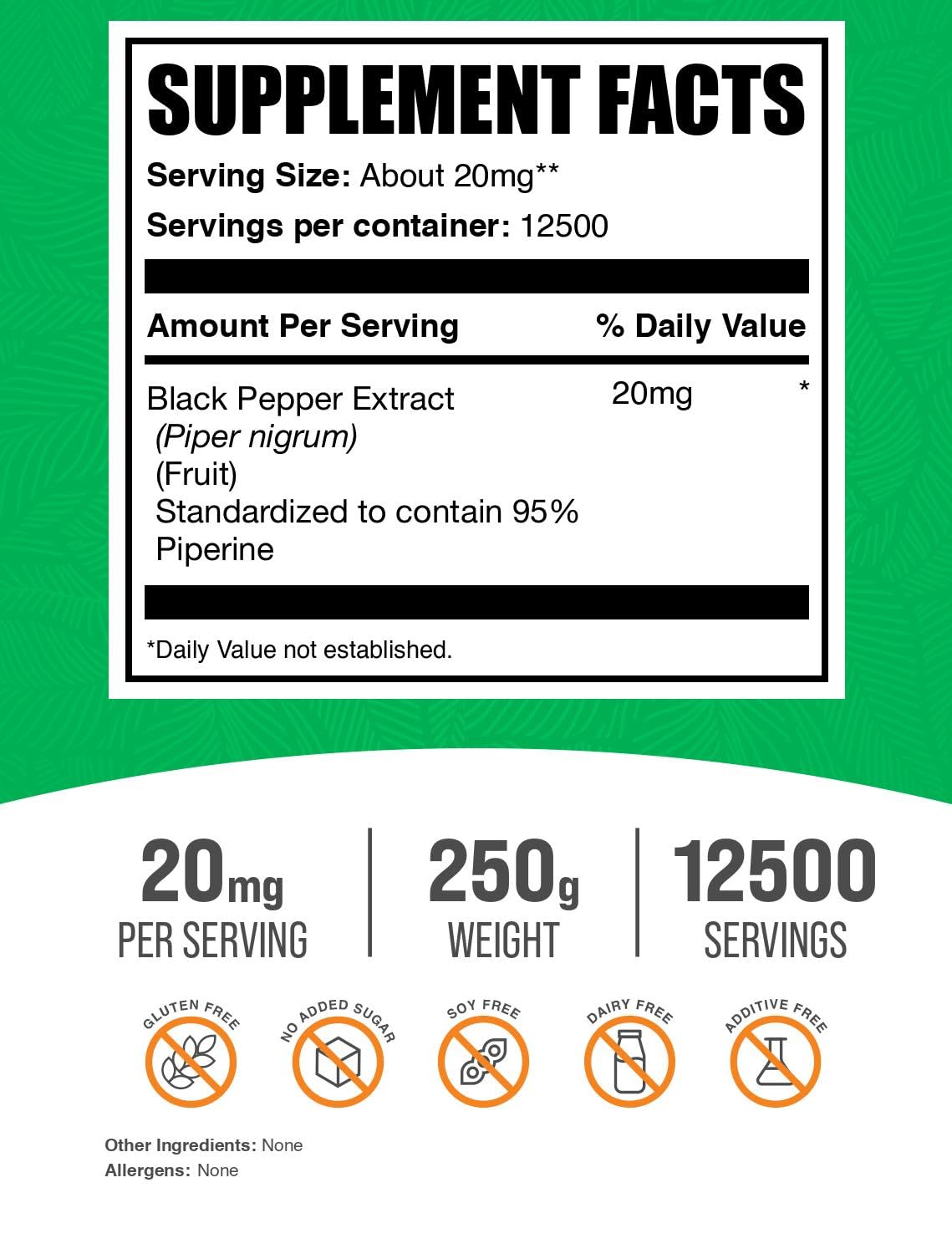 gluten free piperine powder