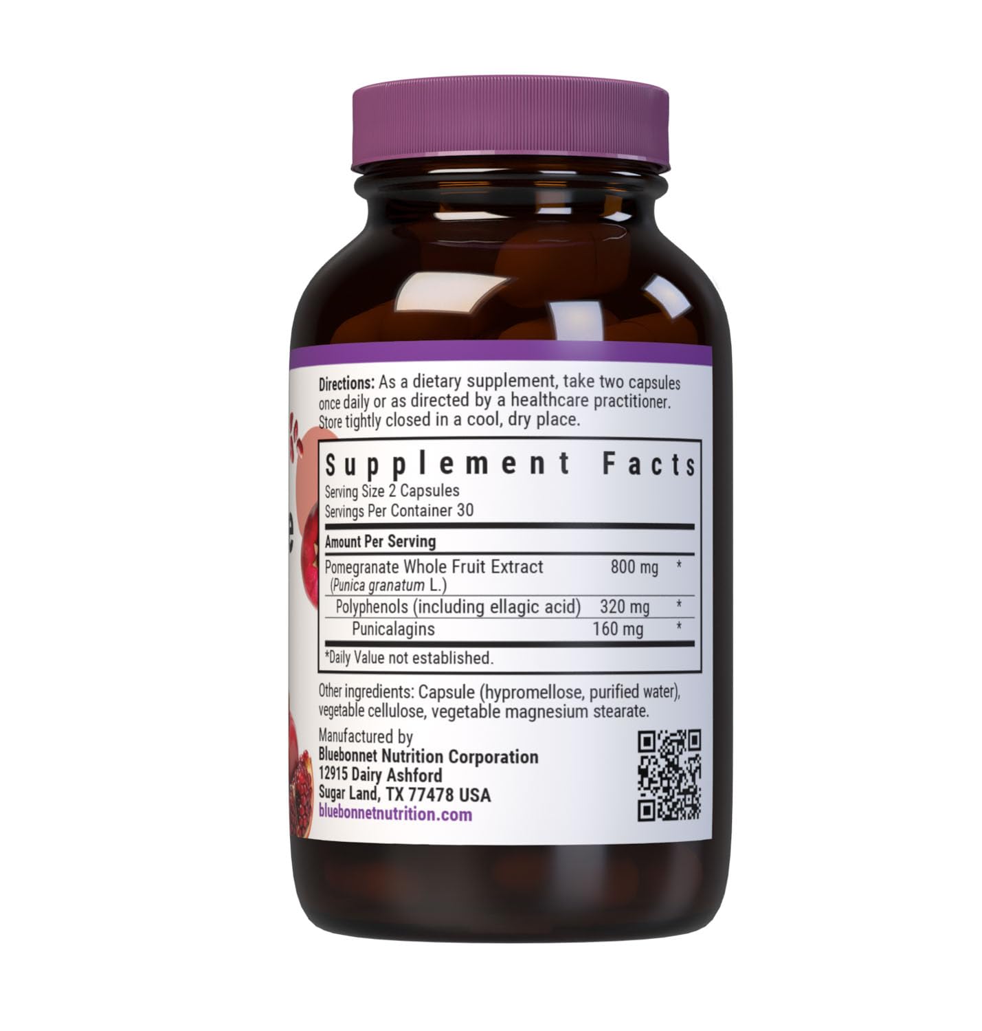 Gluten-free pomegranate extract capsules