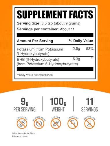 Gluten free potassium BHB for athletes