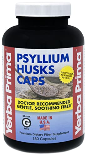 Gluten-free psyllium fiber supplement capsules
