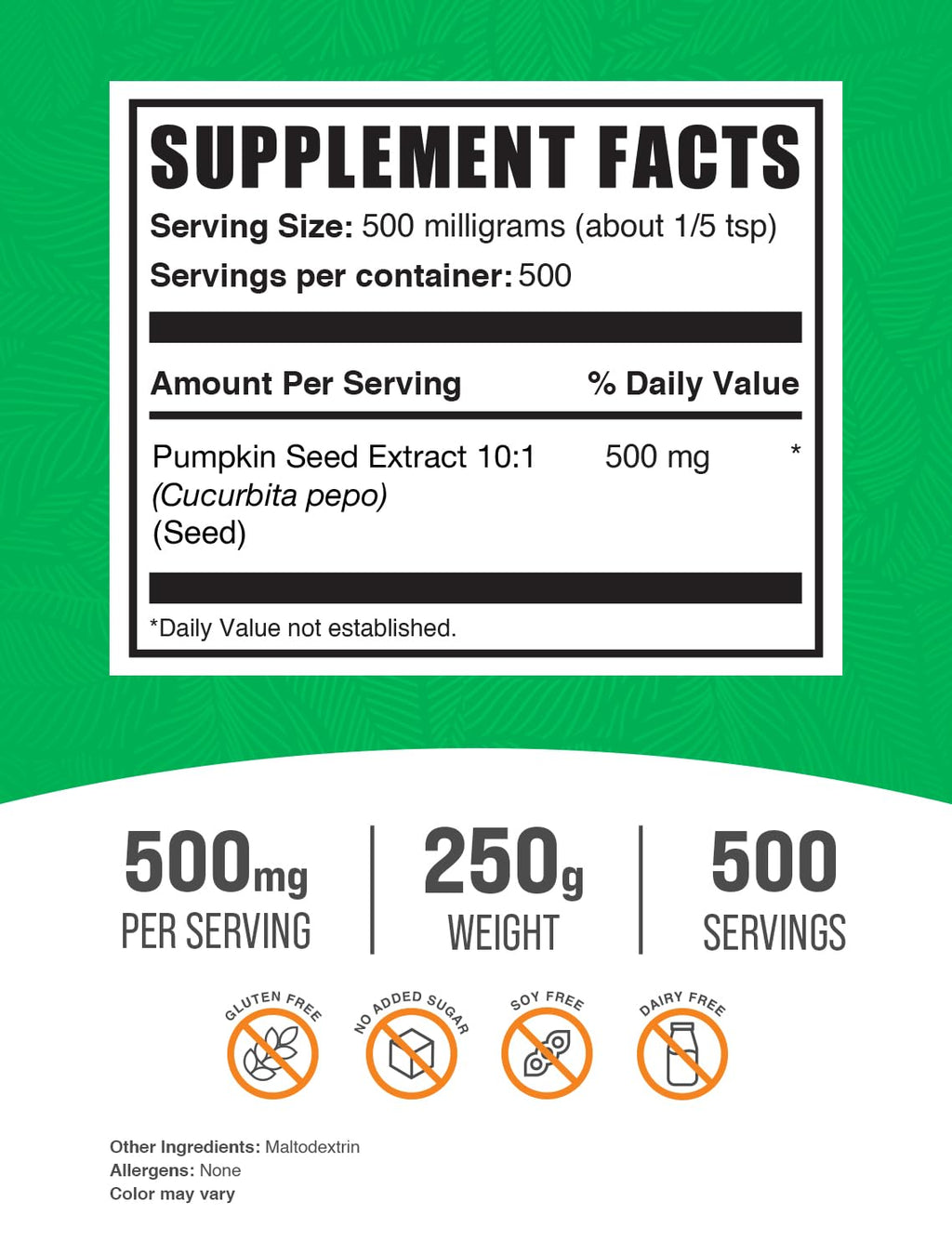 Gluten-free pumpkin seed powder
