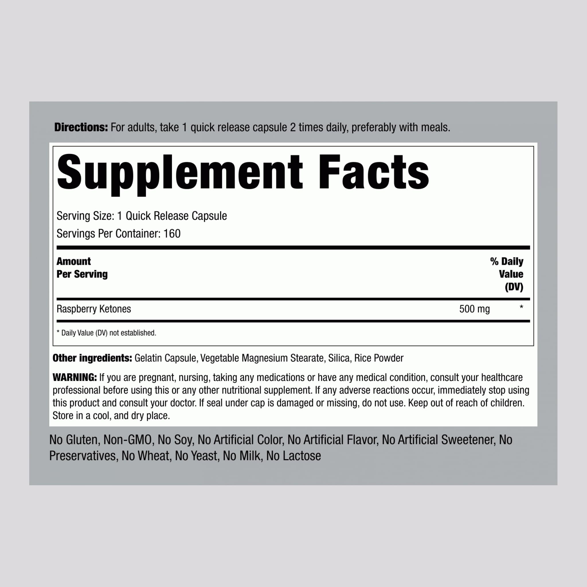 gluten free raspberry ketones supplement
