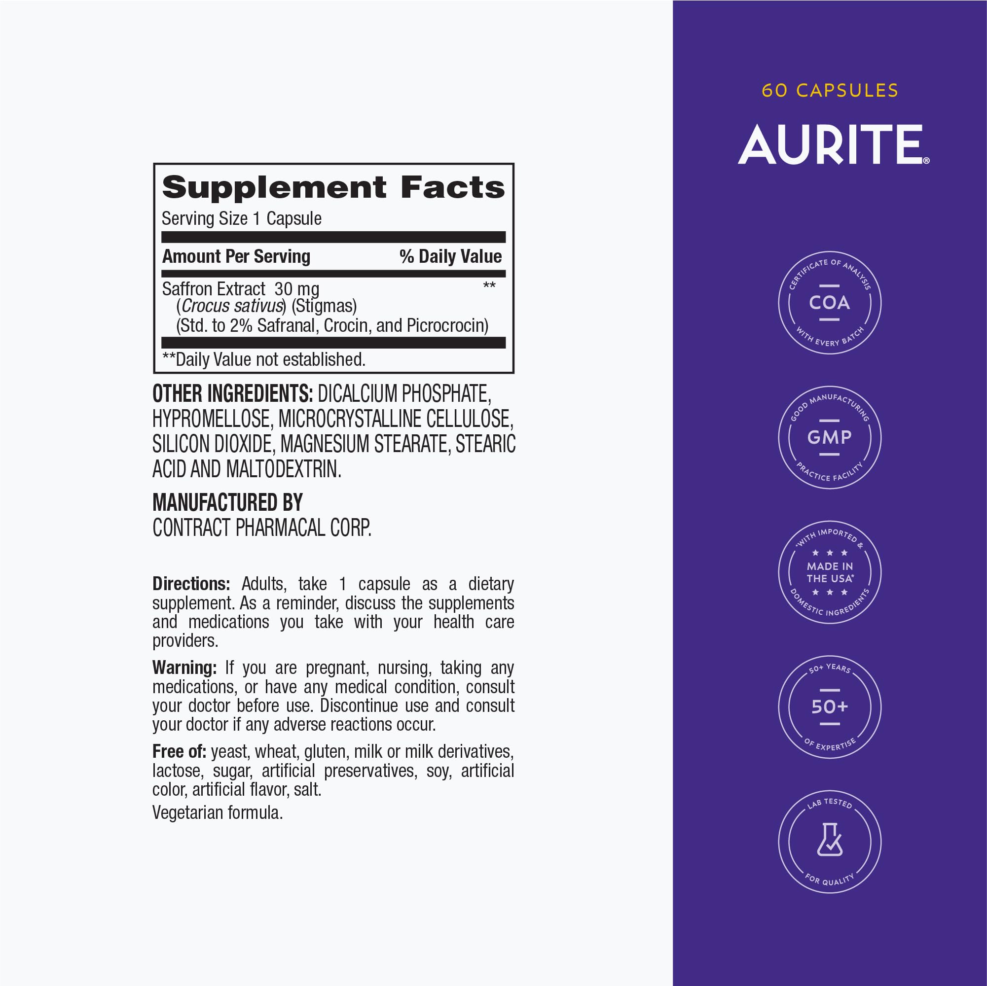 Gluten-free saffron supplement benefits