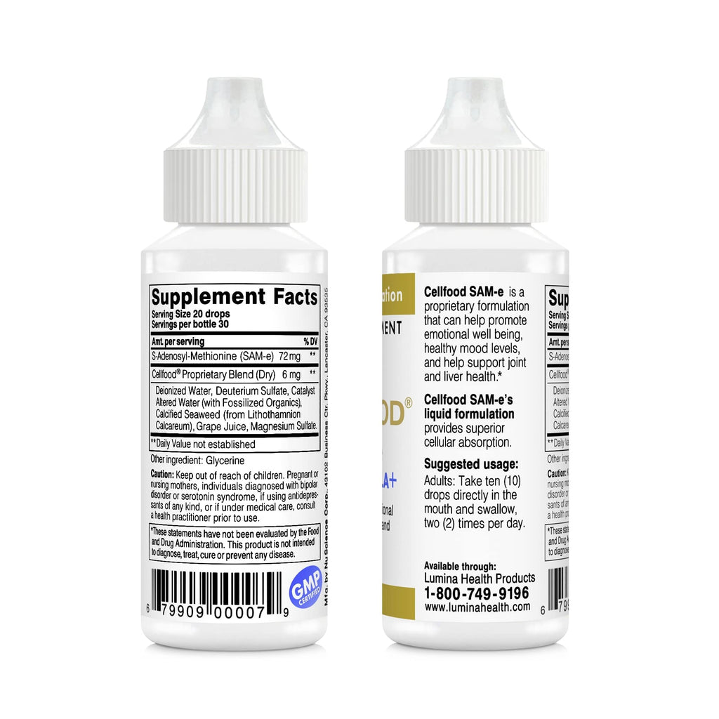 Gluten free SAM-e liquid supplement