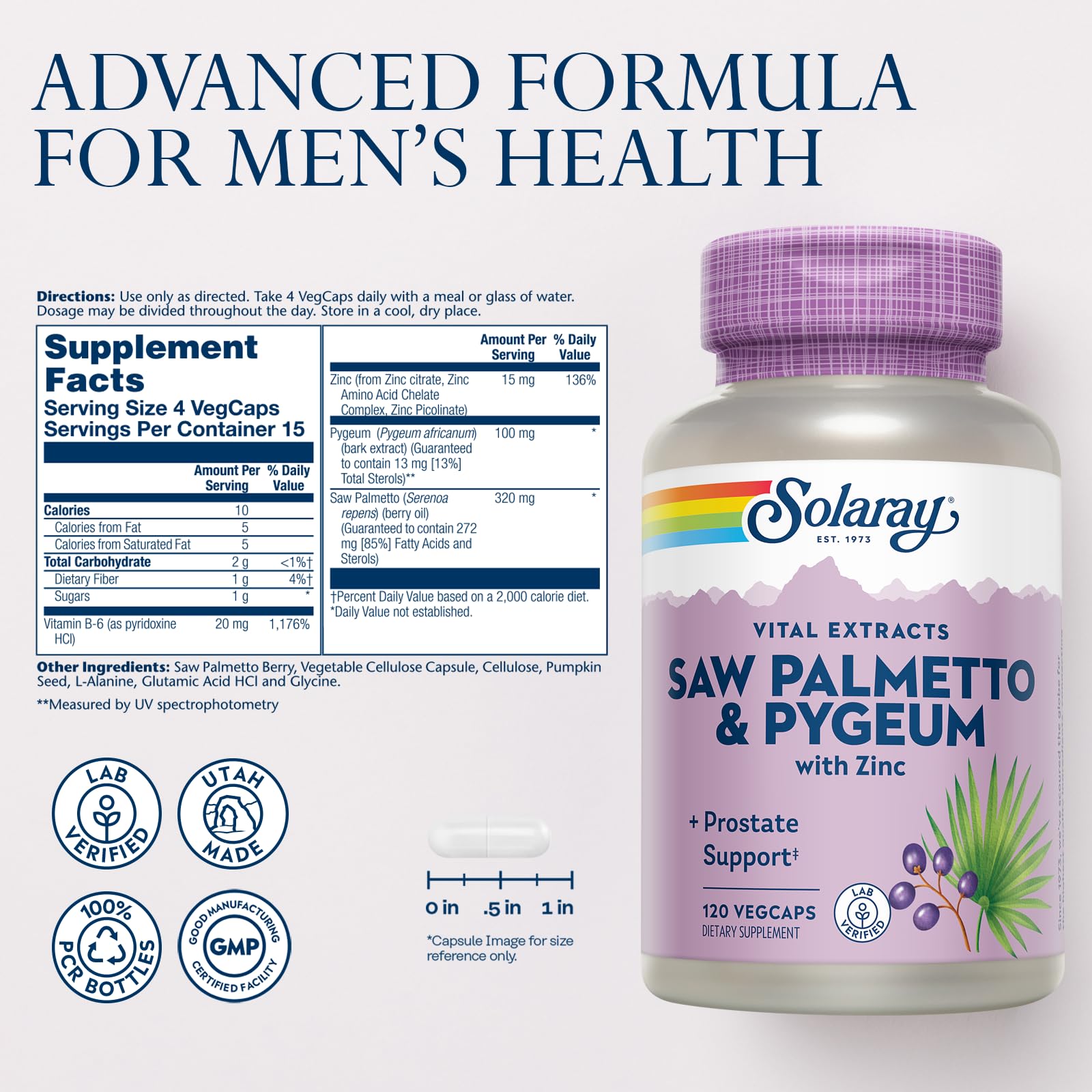 gluten-free saw palmetto capsules