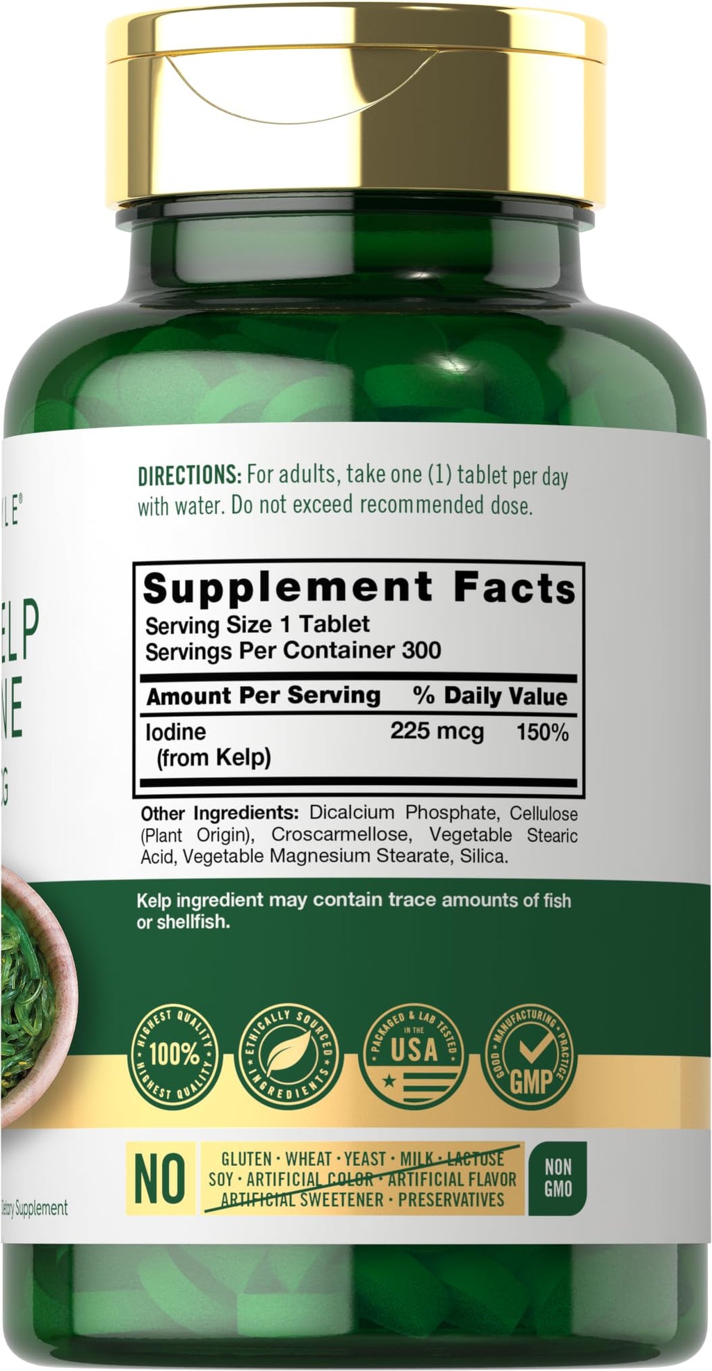 gluten-free sea kelp iodine capsules
