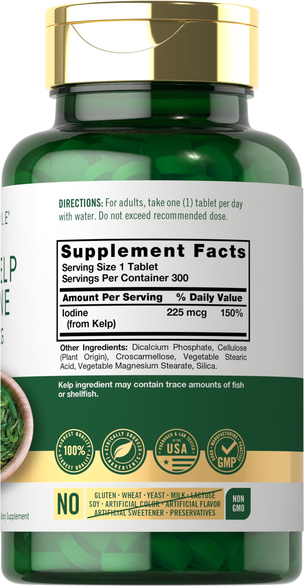 gluten-free sea kelp iodine capsules