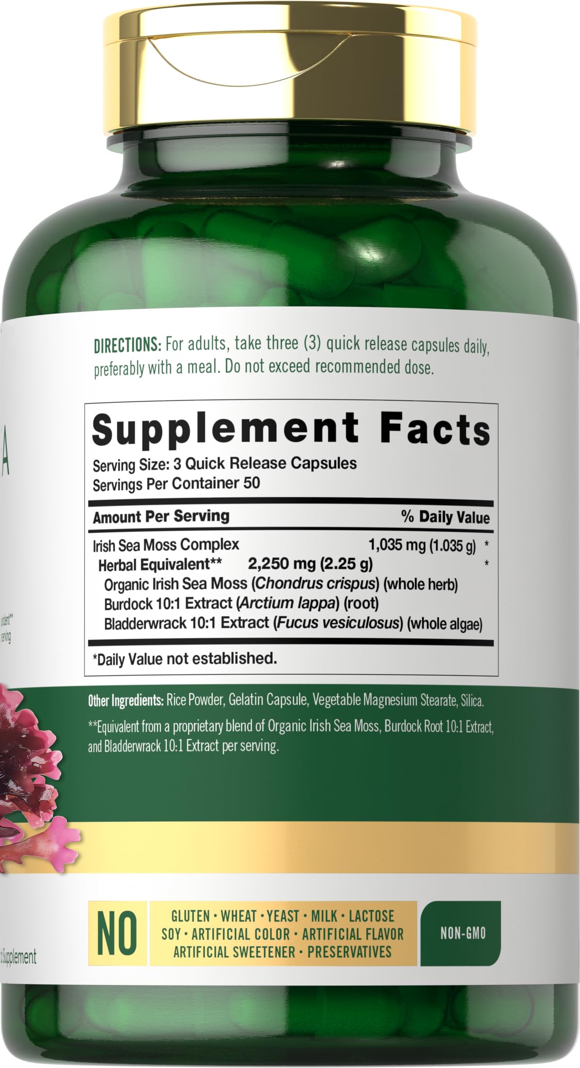 Gluten free sea moss capsules
