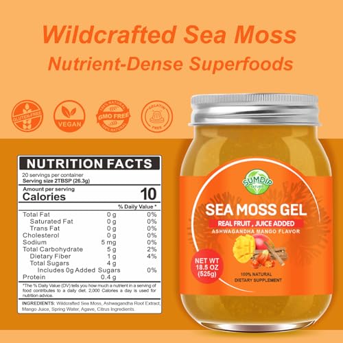 Gluten-free sea moss gel features