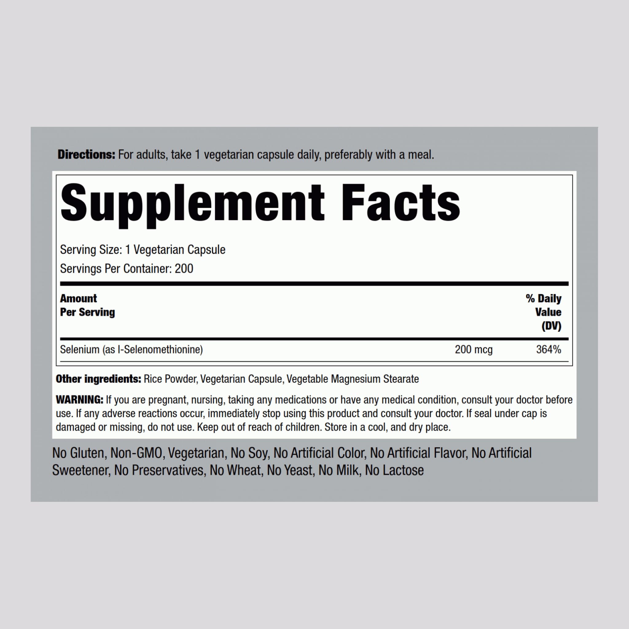 Gluten-free selenium for health