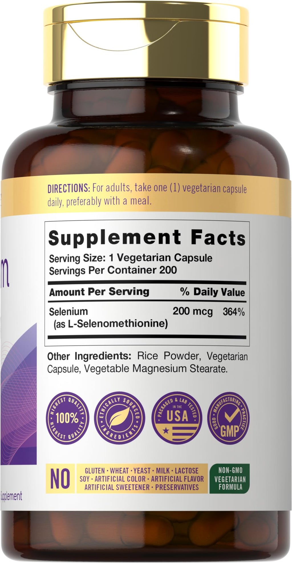 Gluten-free selenium for optimal wellness