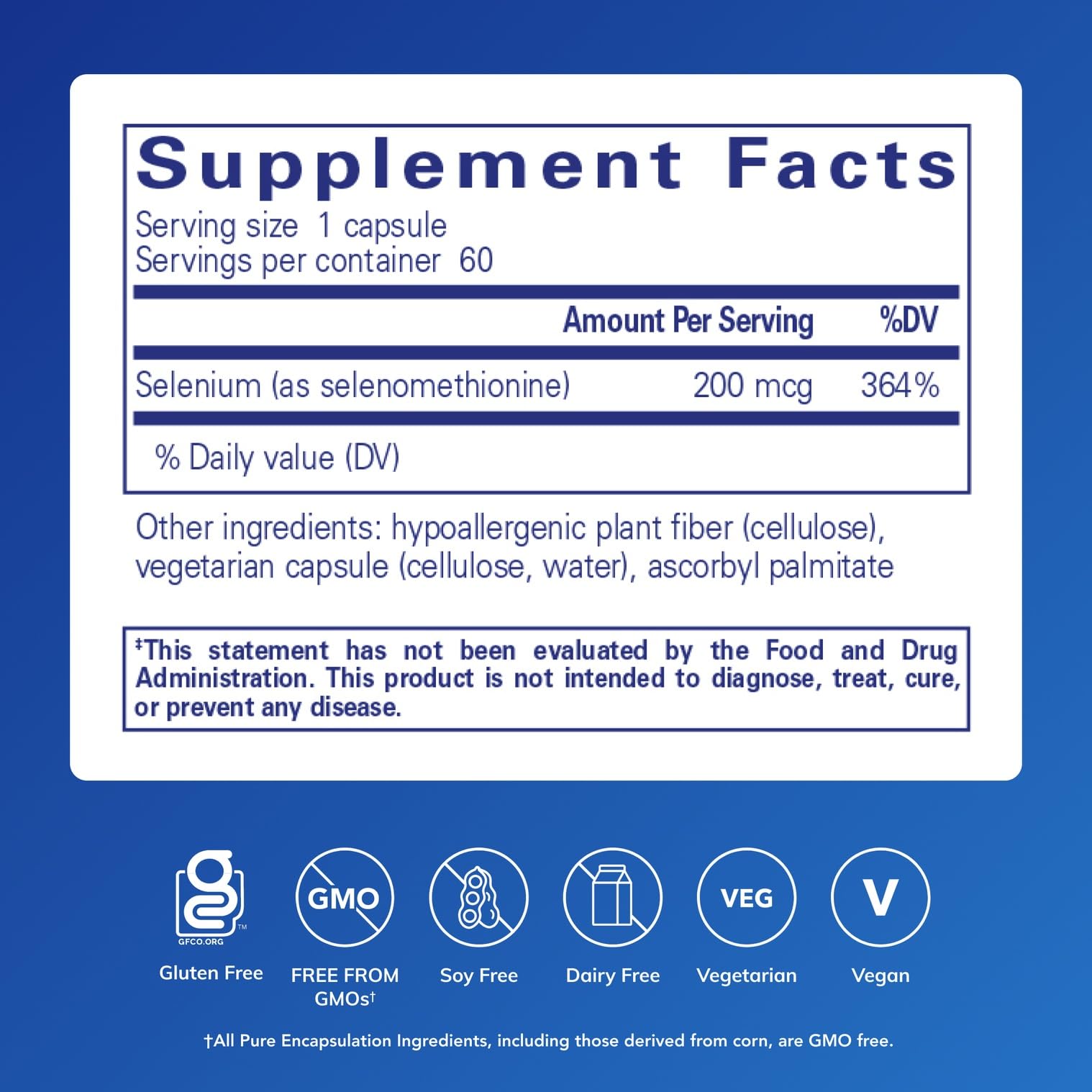 gluten free selenium mineral capsules
