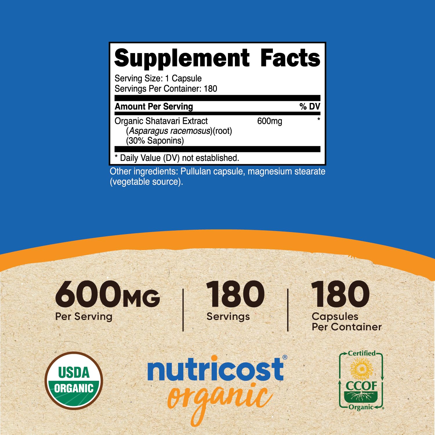 Gluten-free shatavari capsules for health