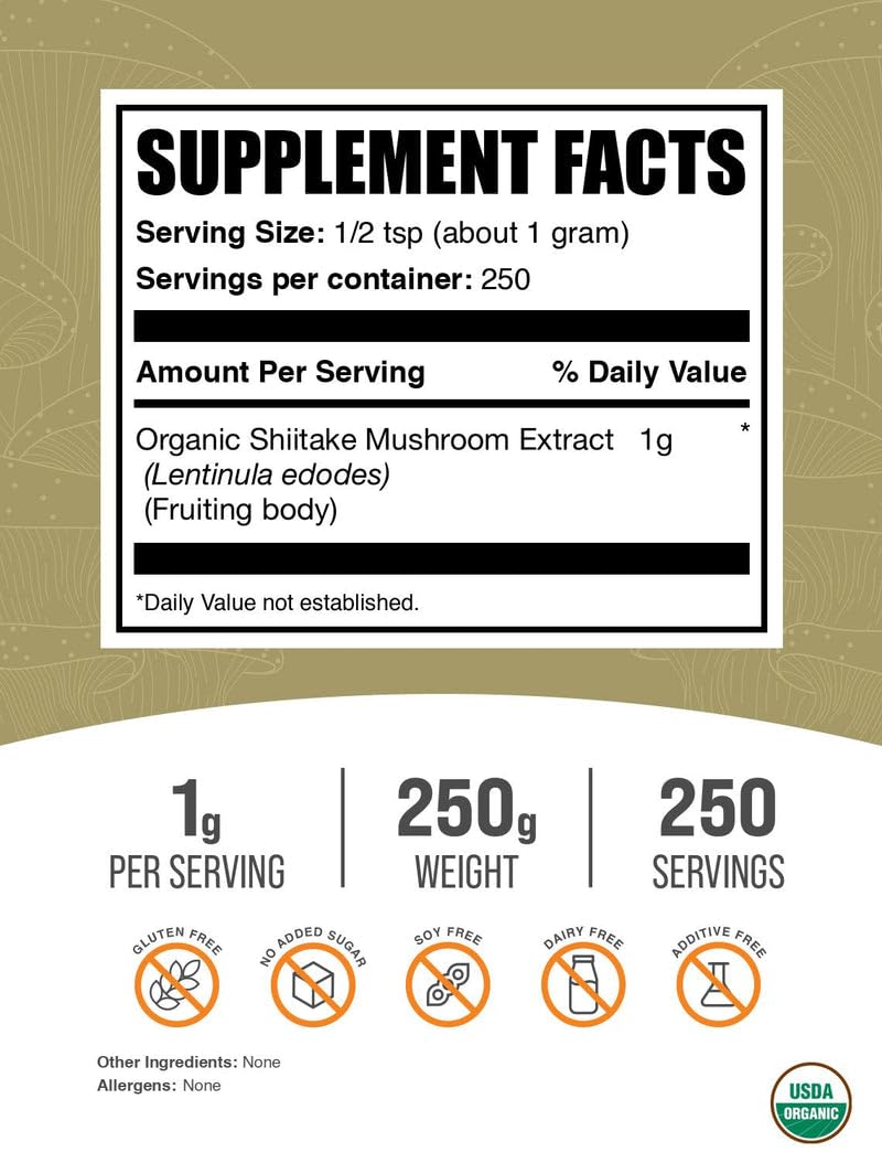 gluten-free shiitake mushroom powder