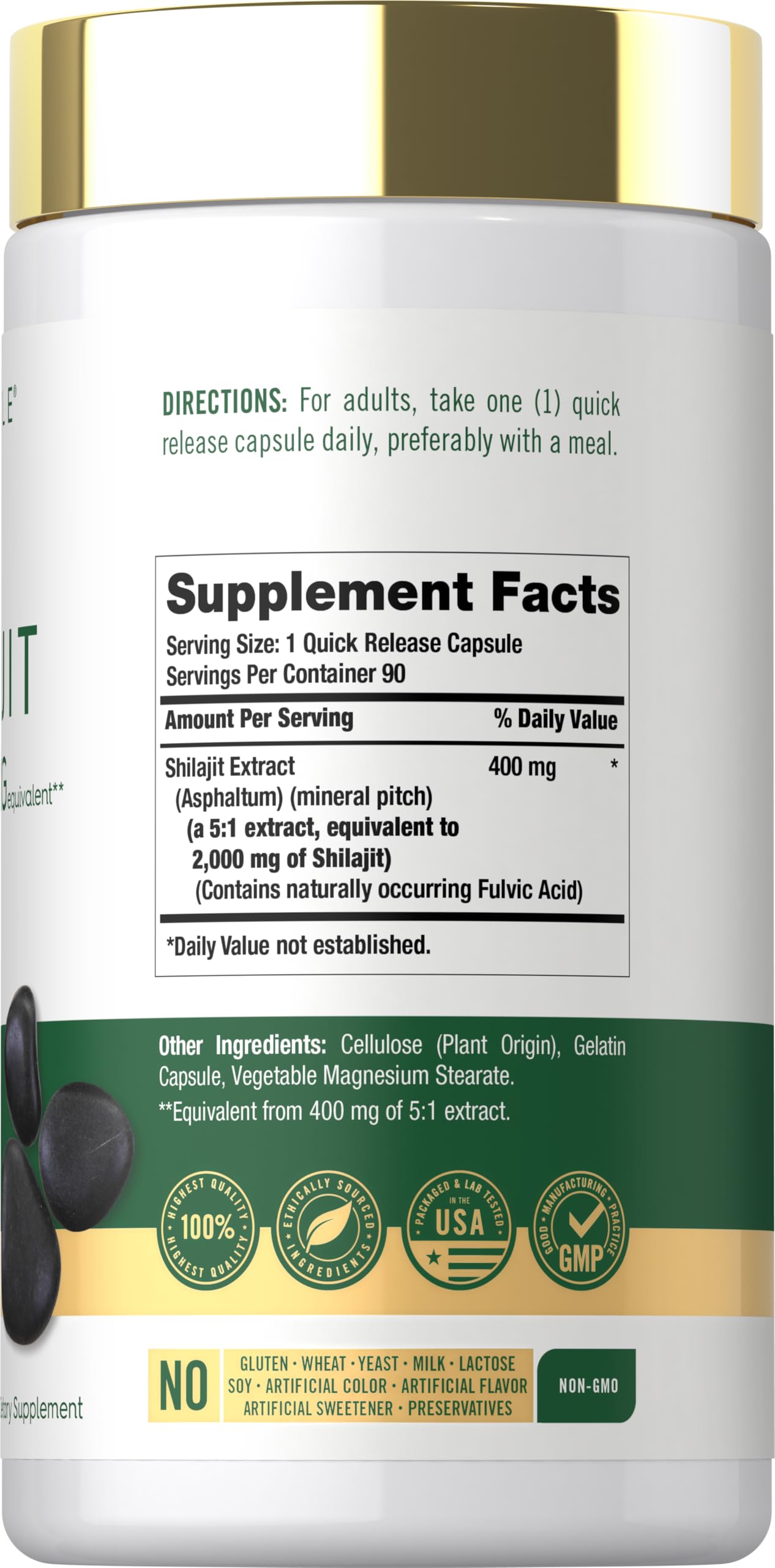 Gluten-free shilajit capsules for wellness