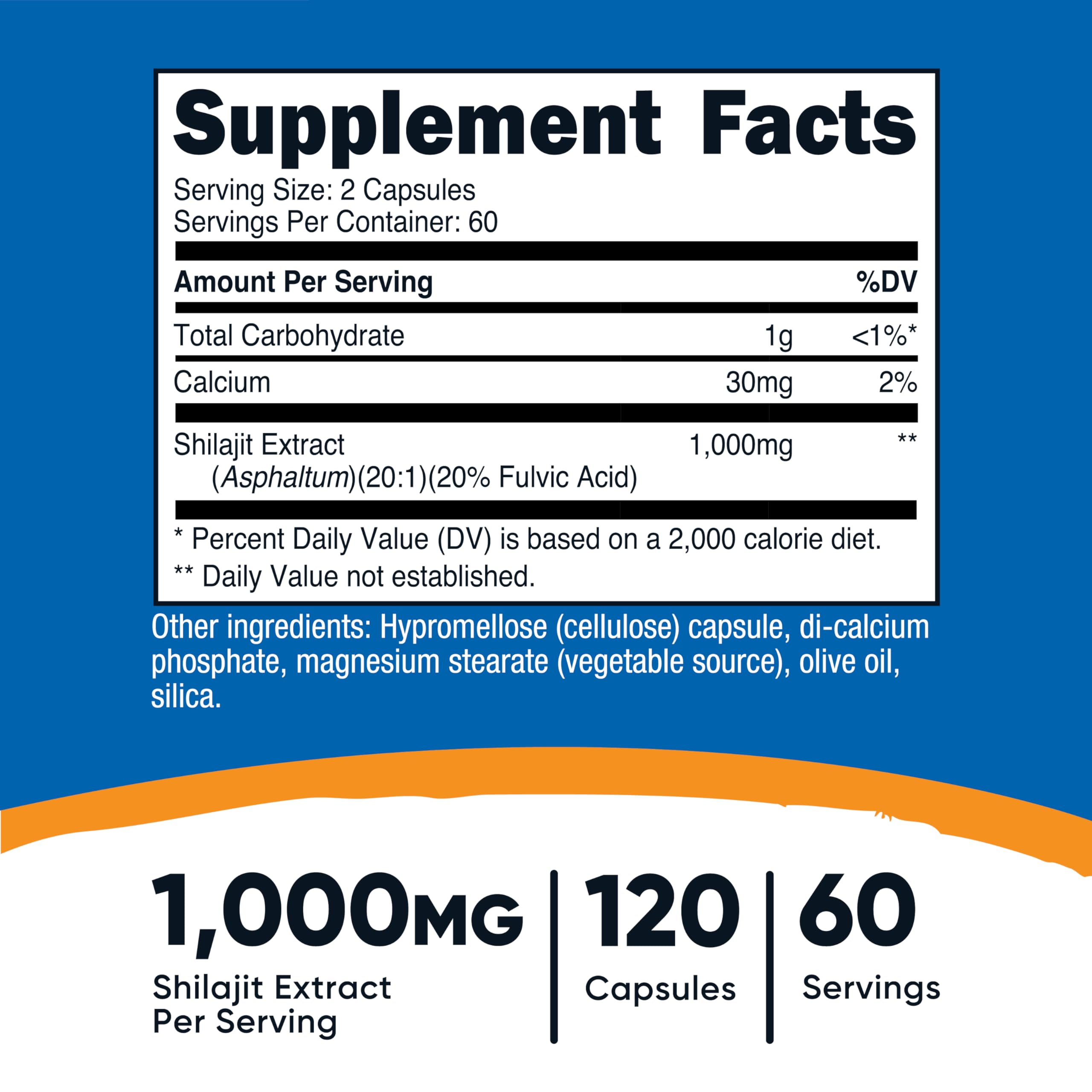 Gluten-free shilajit supplement capsules