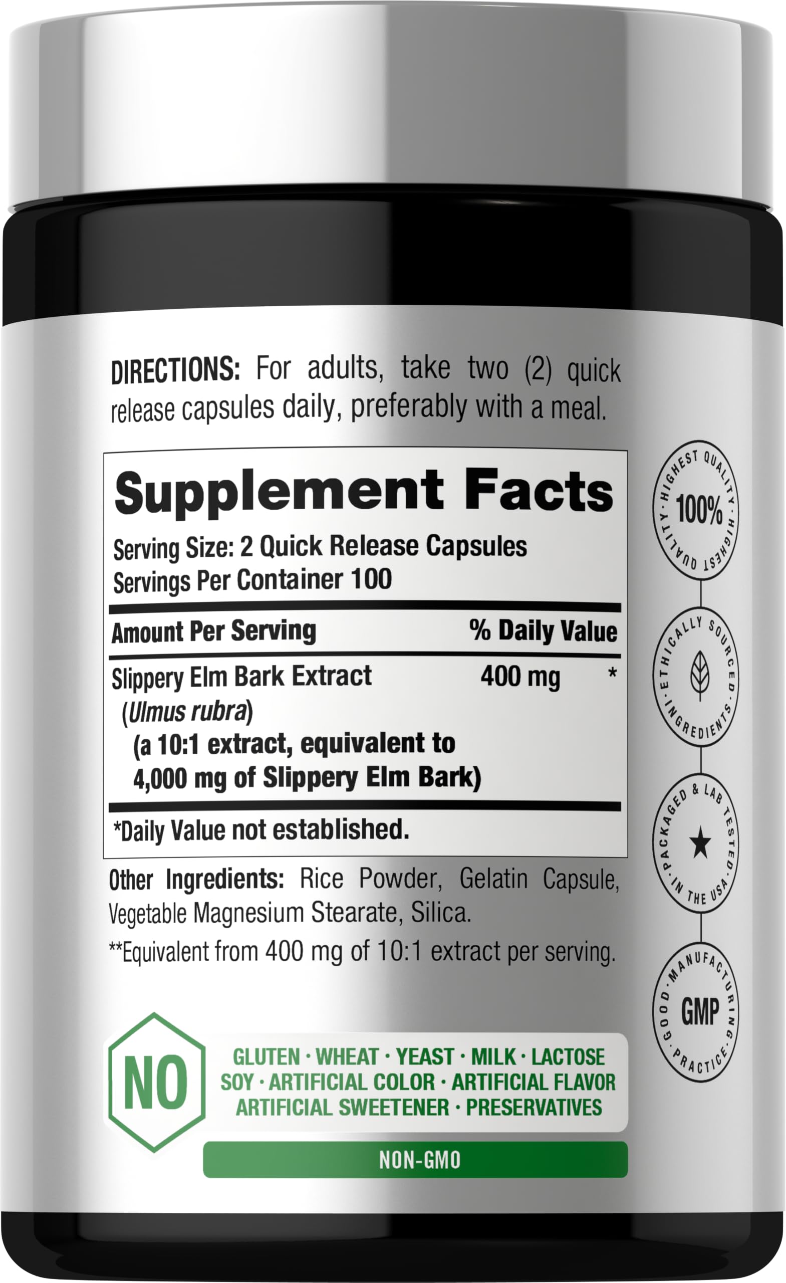 gluten free slippery elm pills