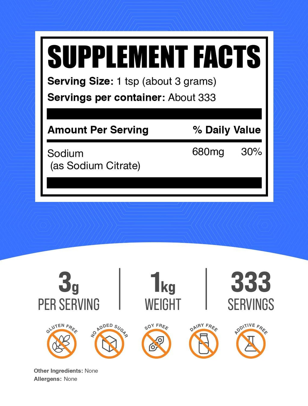 gluten free sodium citrate supplement