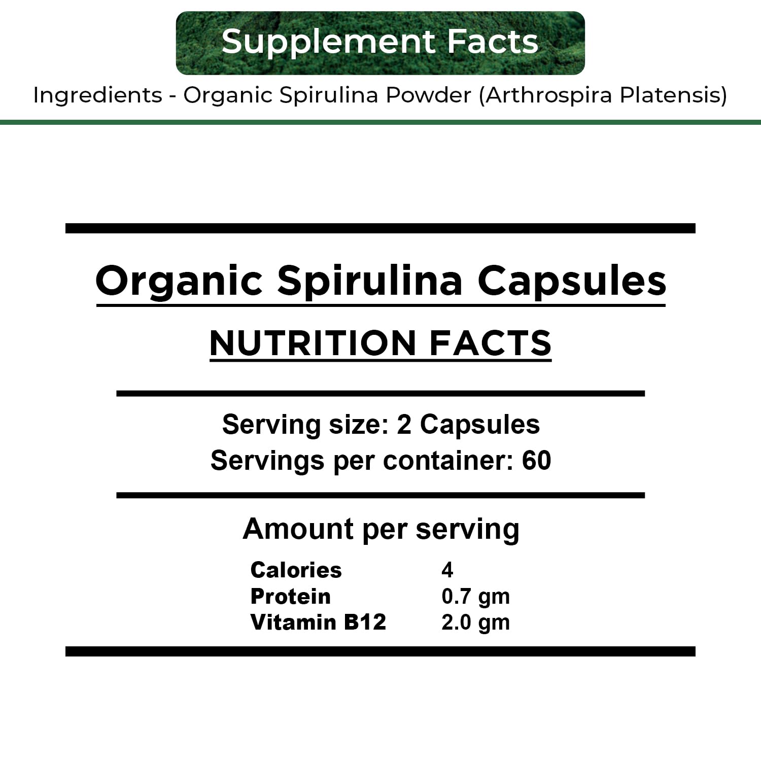 gluten-free spirulina for dietary support