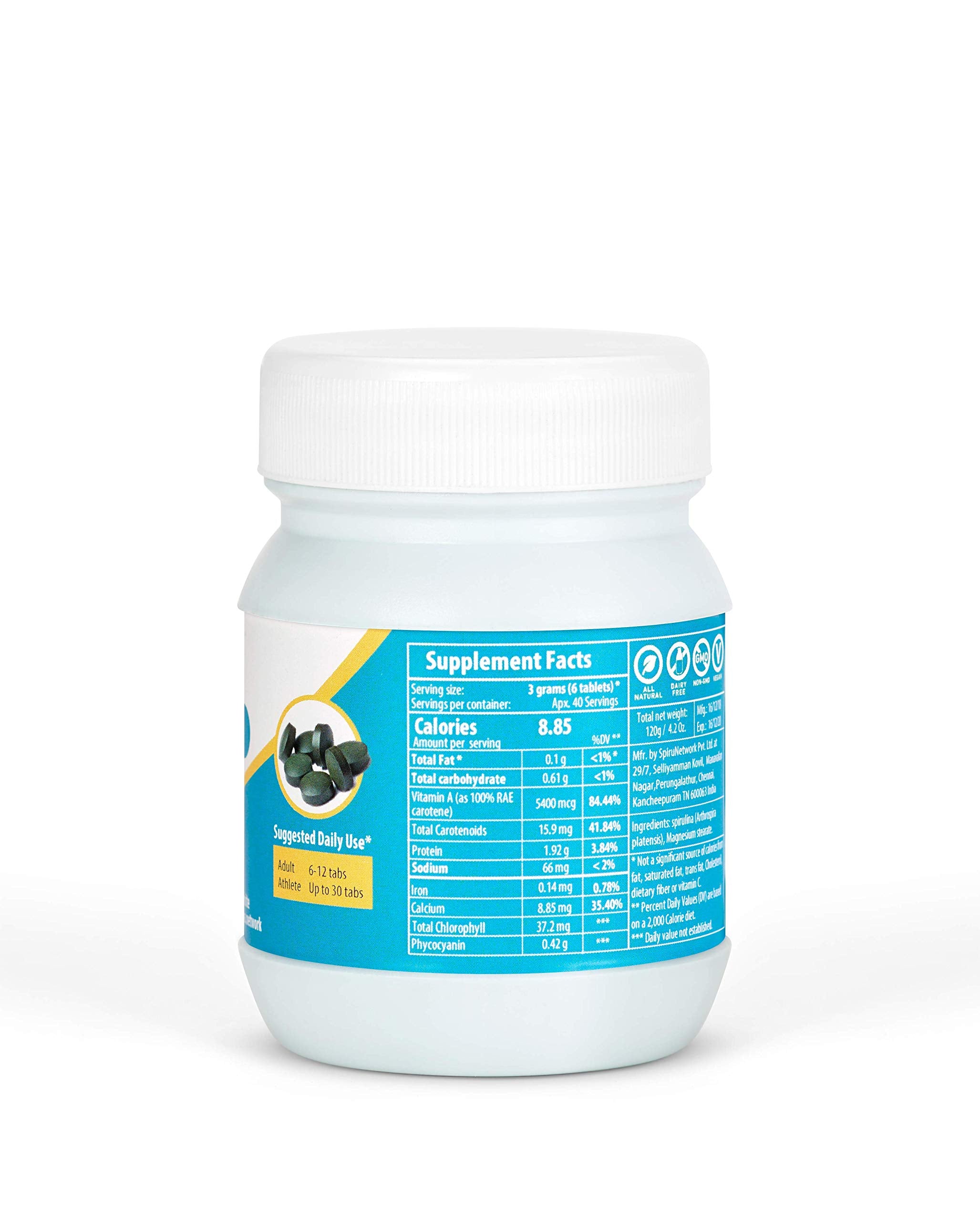 Gluten-free spirulina for health
