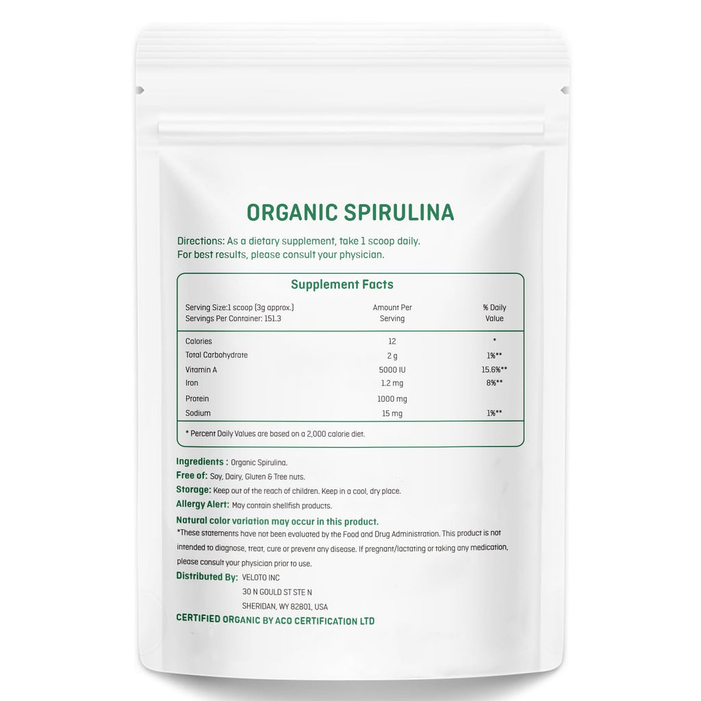 gluten-free spirulina for natural antioxidants