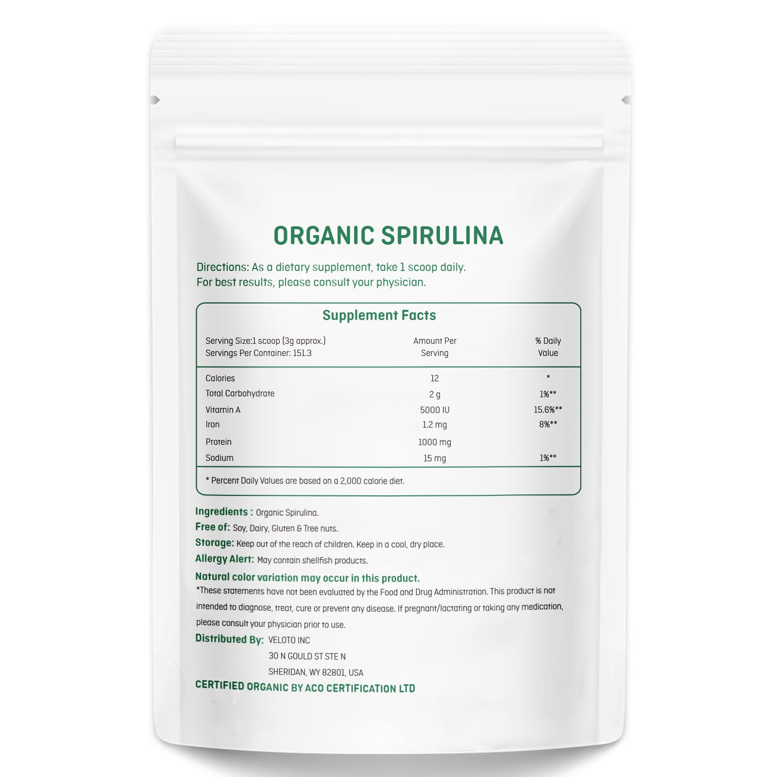 gluten-free spirulina for natural antioxidants