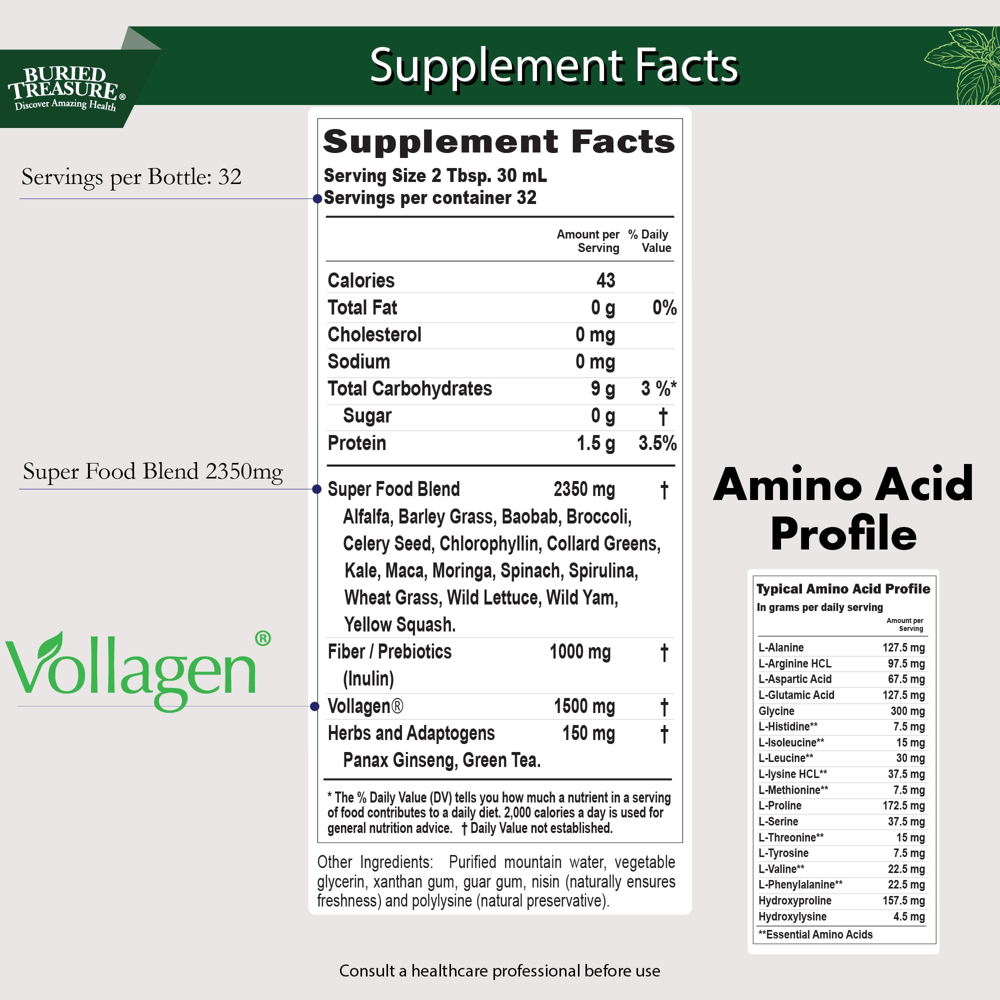gluten-free spirulina liquid supplement