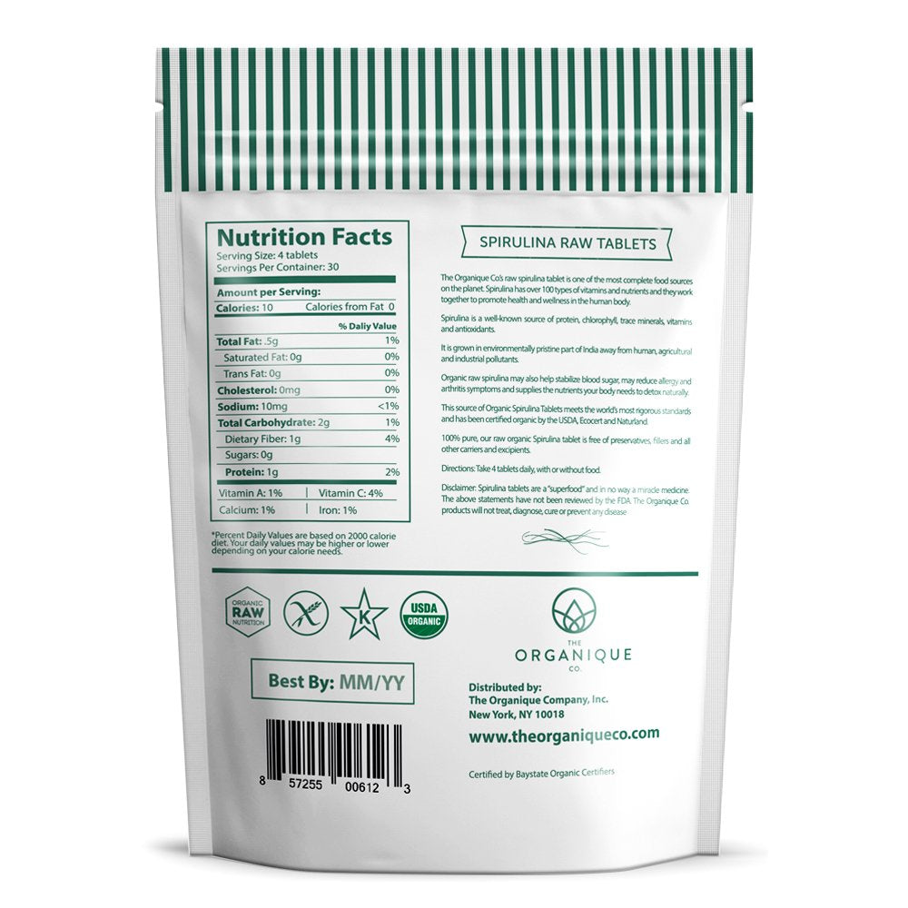 gluten free spirulina tablets 120ct