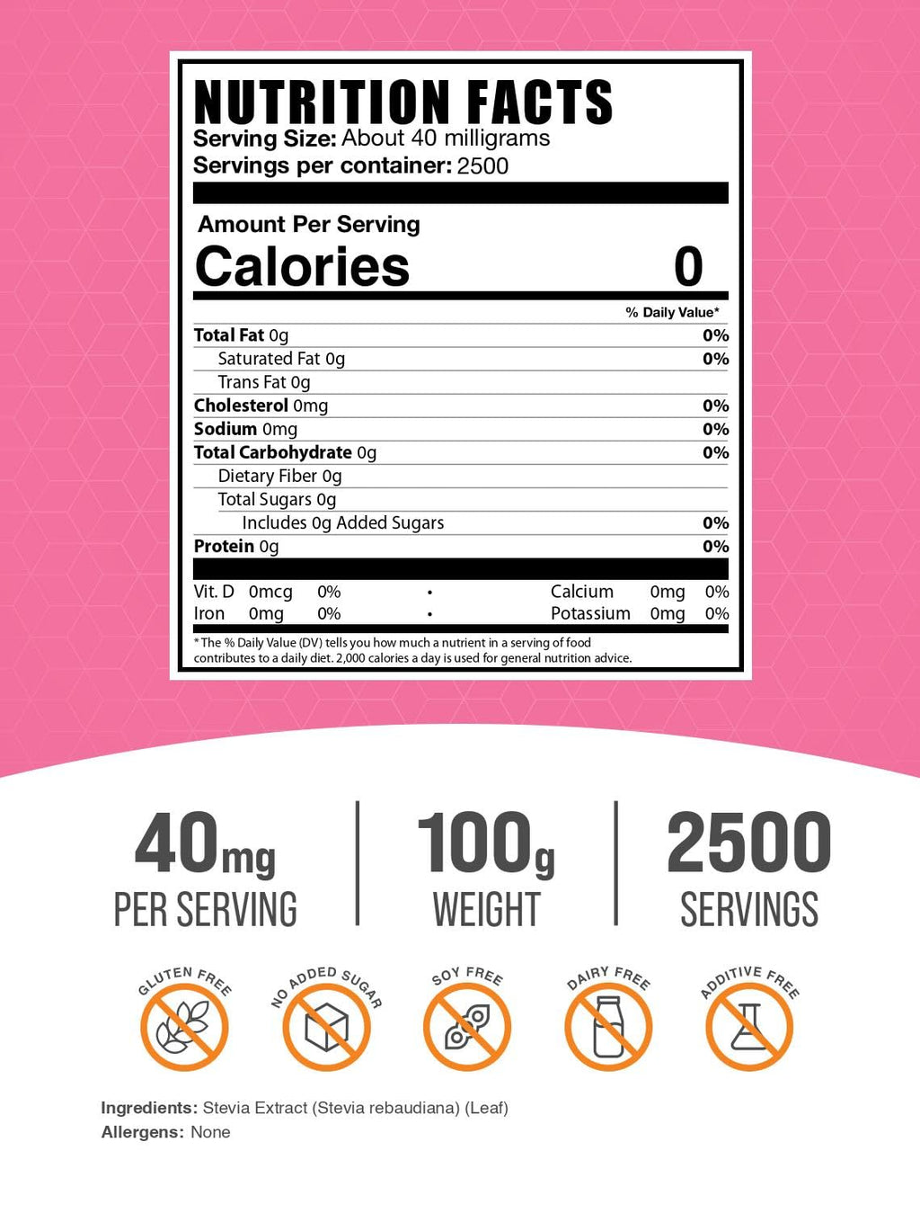 gluten free stevia for health