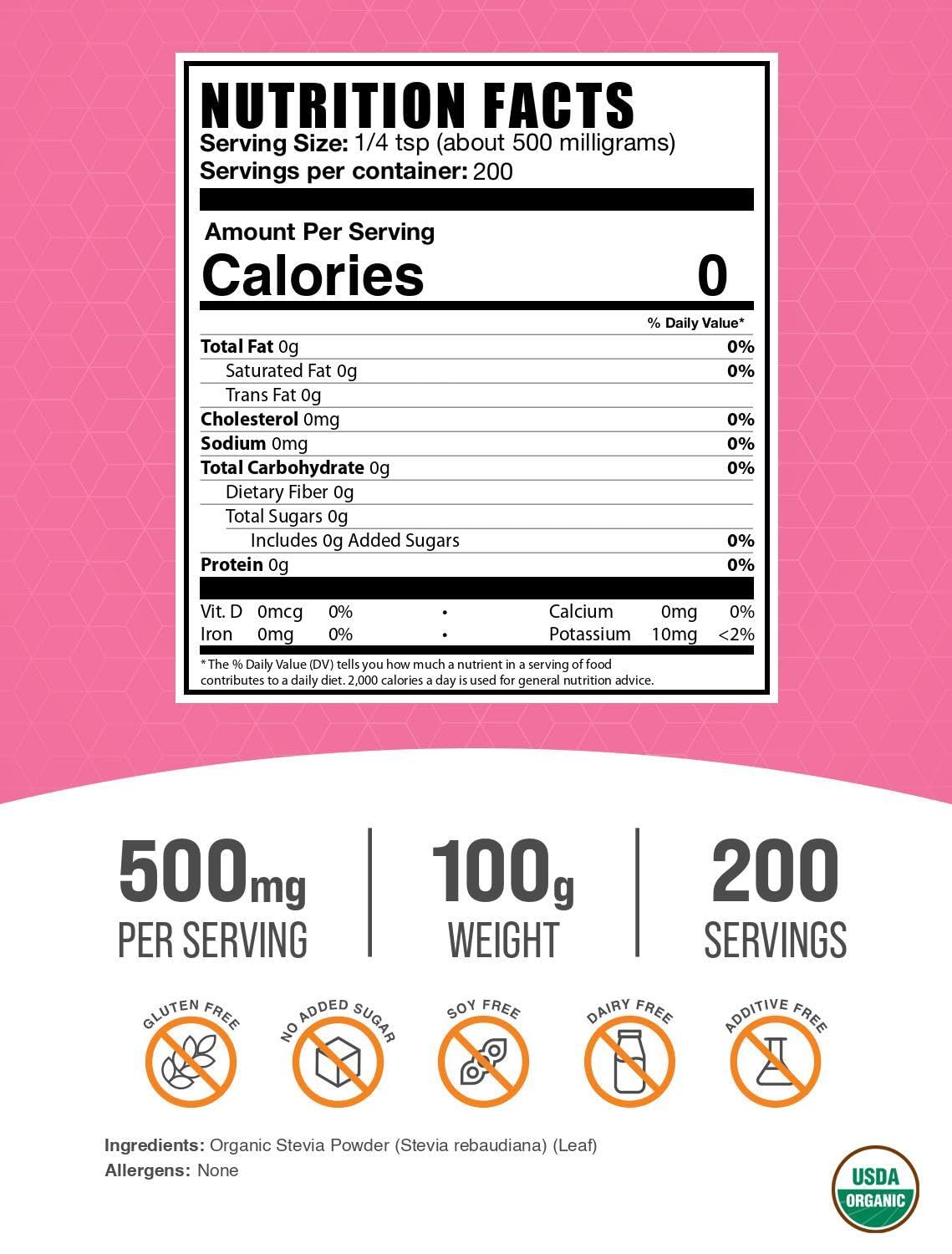 gluten-free stevia for healthy diets