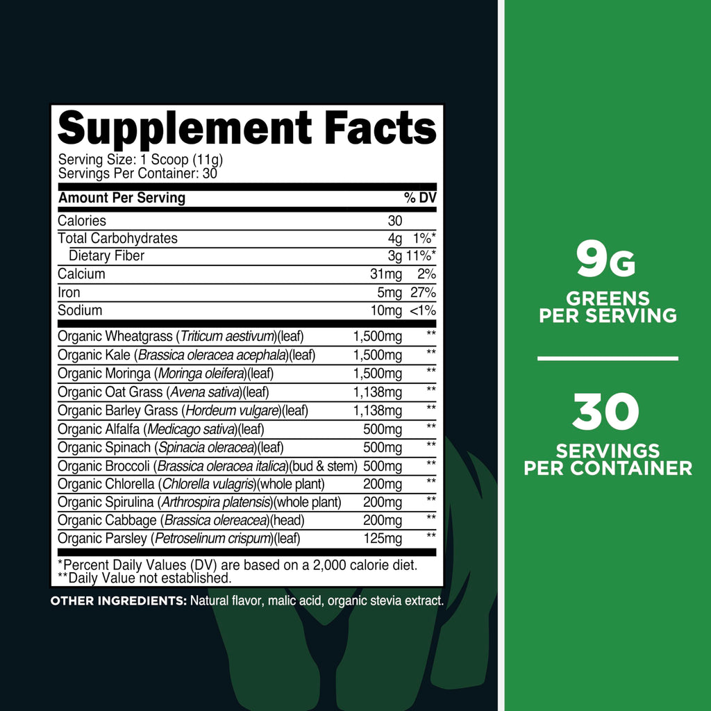 Gluten free super greens powder