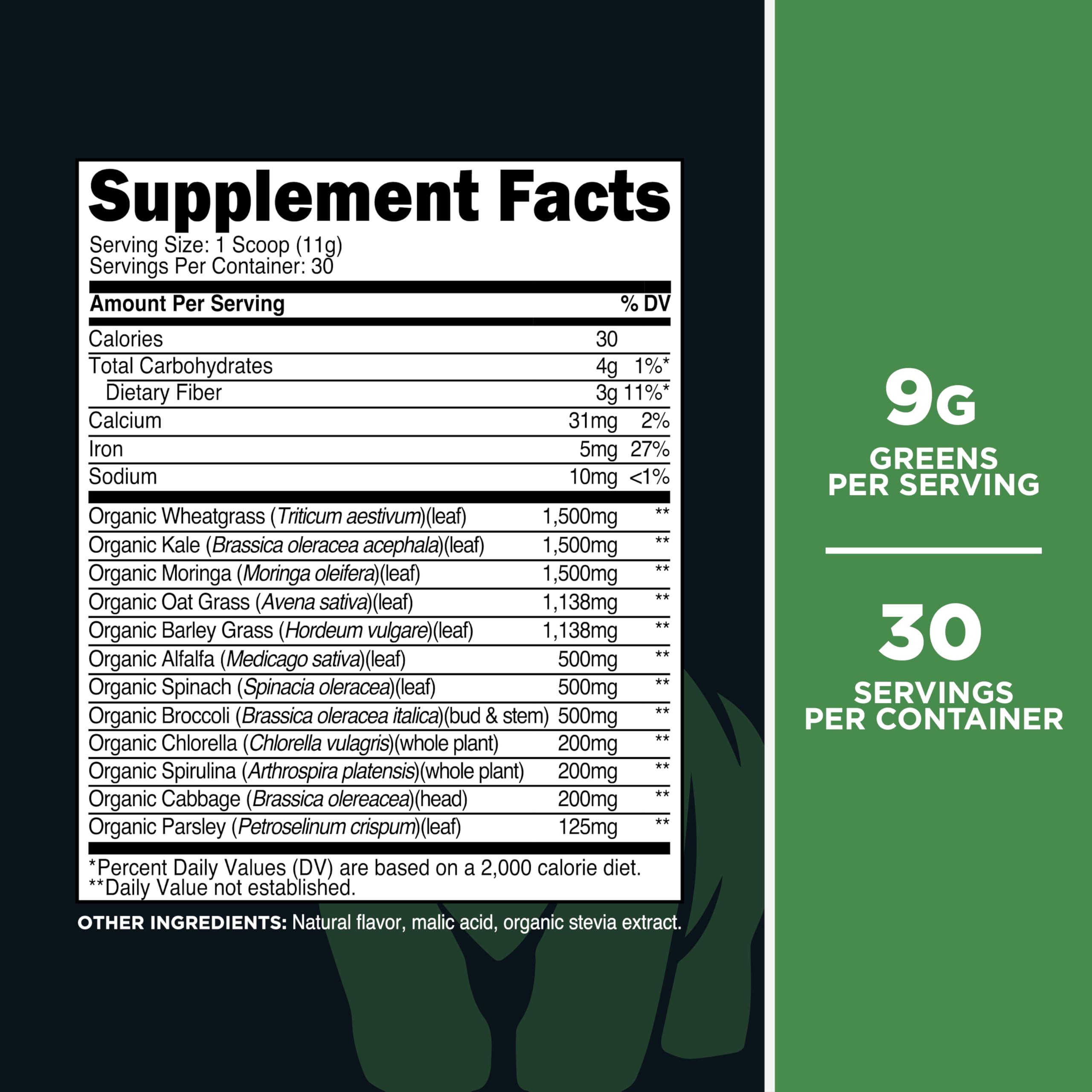 Gluten free super greens powder