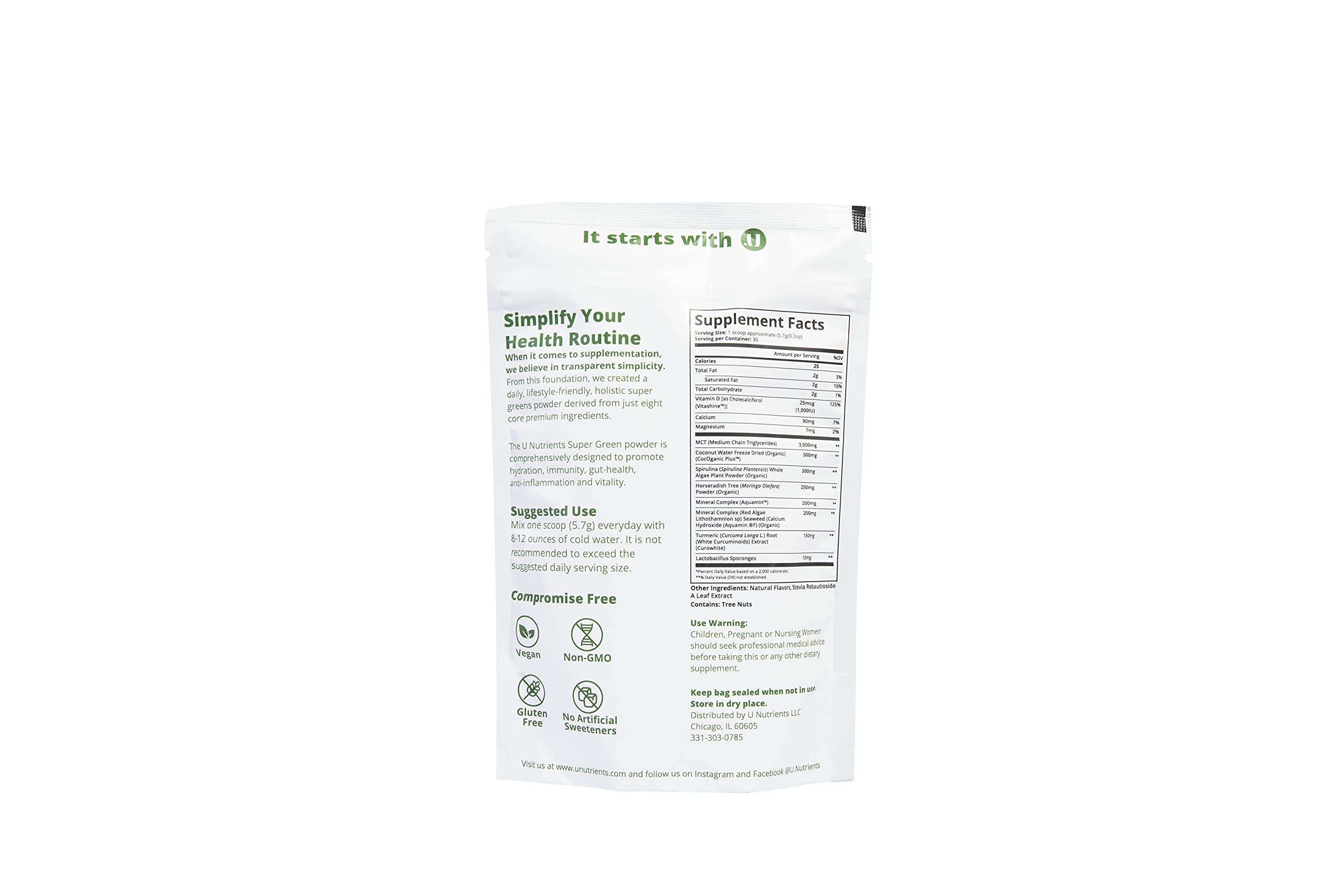 Gluten-free super greens powder