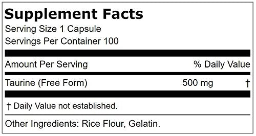 gluten-free taurine capsules for wellness