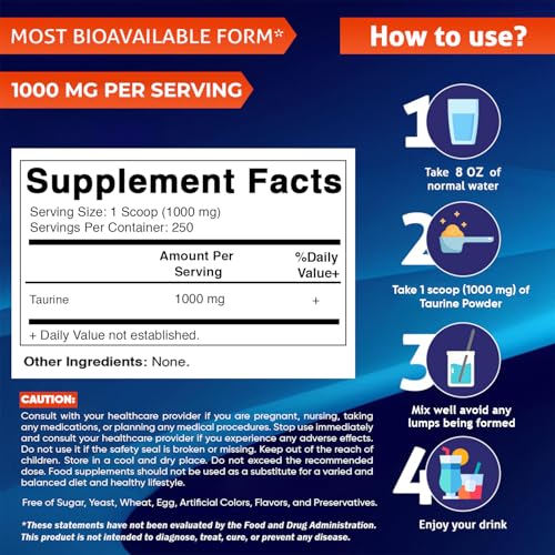 Gluten free taurine for wellness