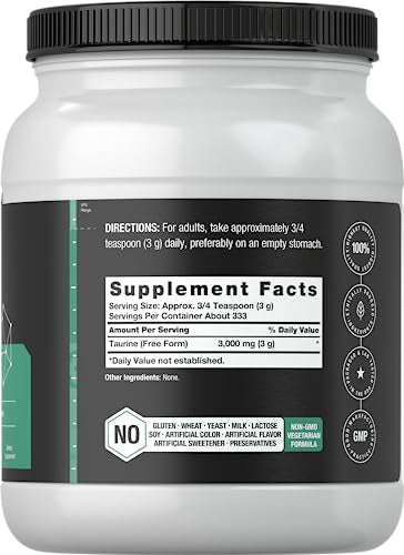 Gluten-free taurine powder for sensitive diets