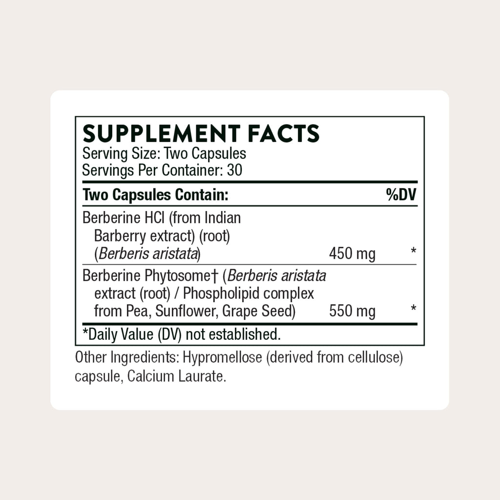 gluten-free THORNE Berberine herbal supplements