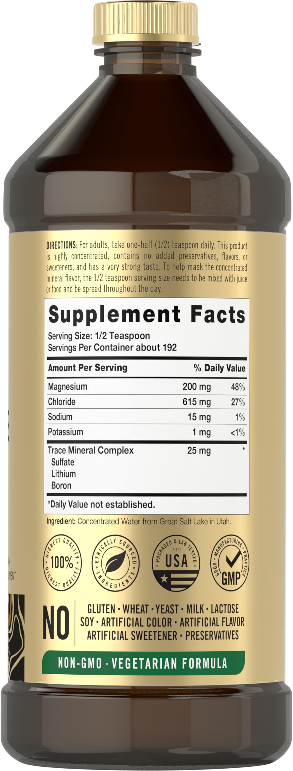 Gluten free trace minerals drops