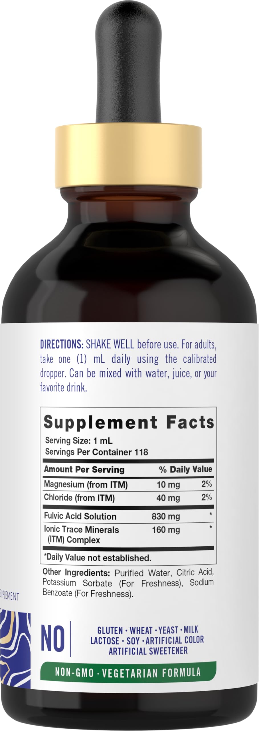 Gluten free trace minerals solution