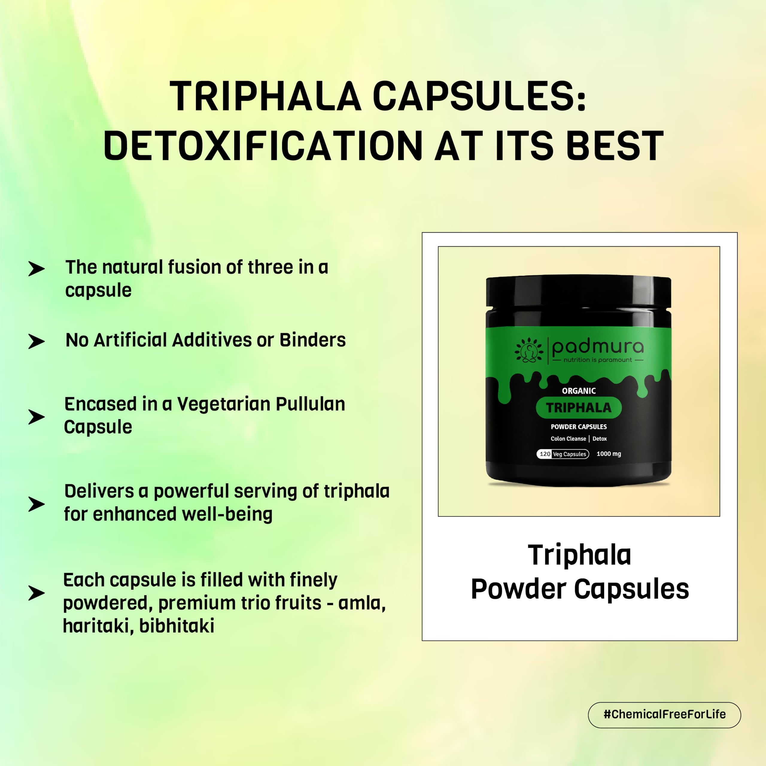 gluten-free triphala powder capsules