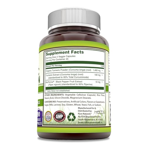 Gluten-free turmeric capsules for digestive health