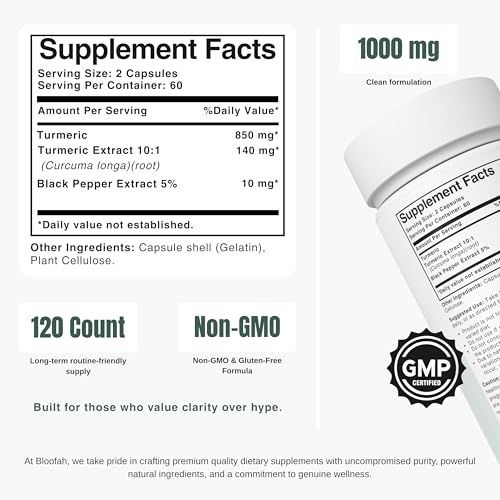 gluten-free turmeric capsules for health
