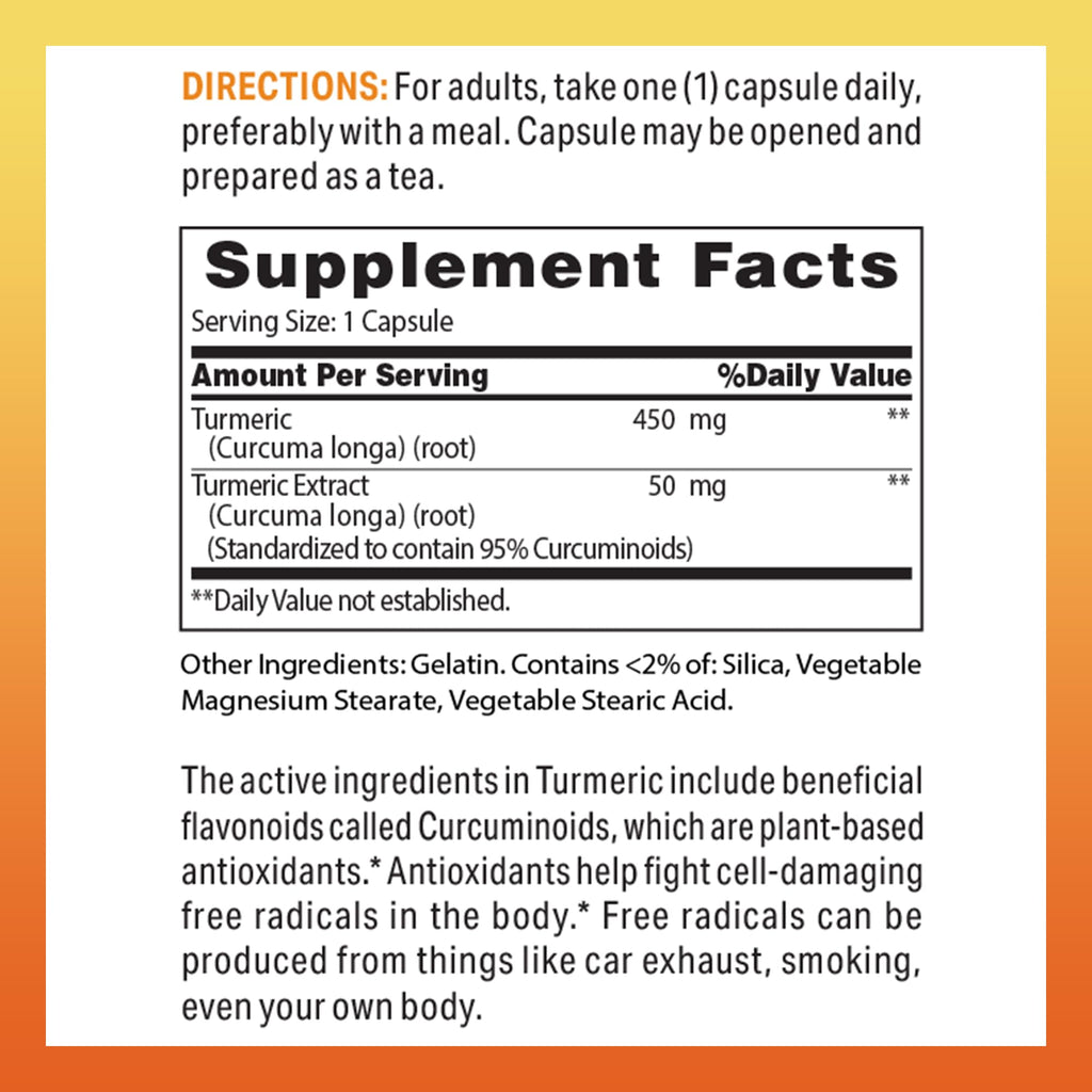 gluten-free turmeric curcumin formula