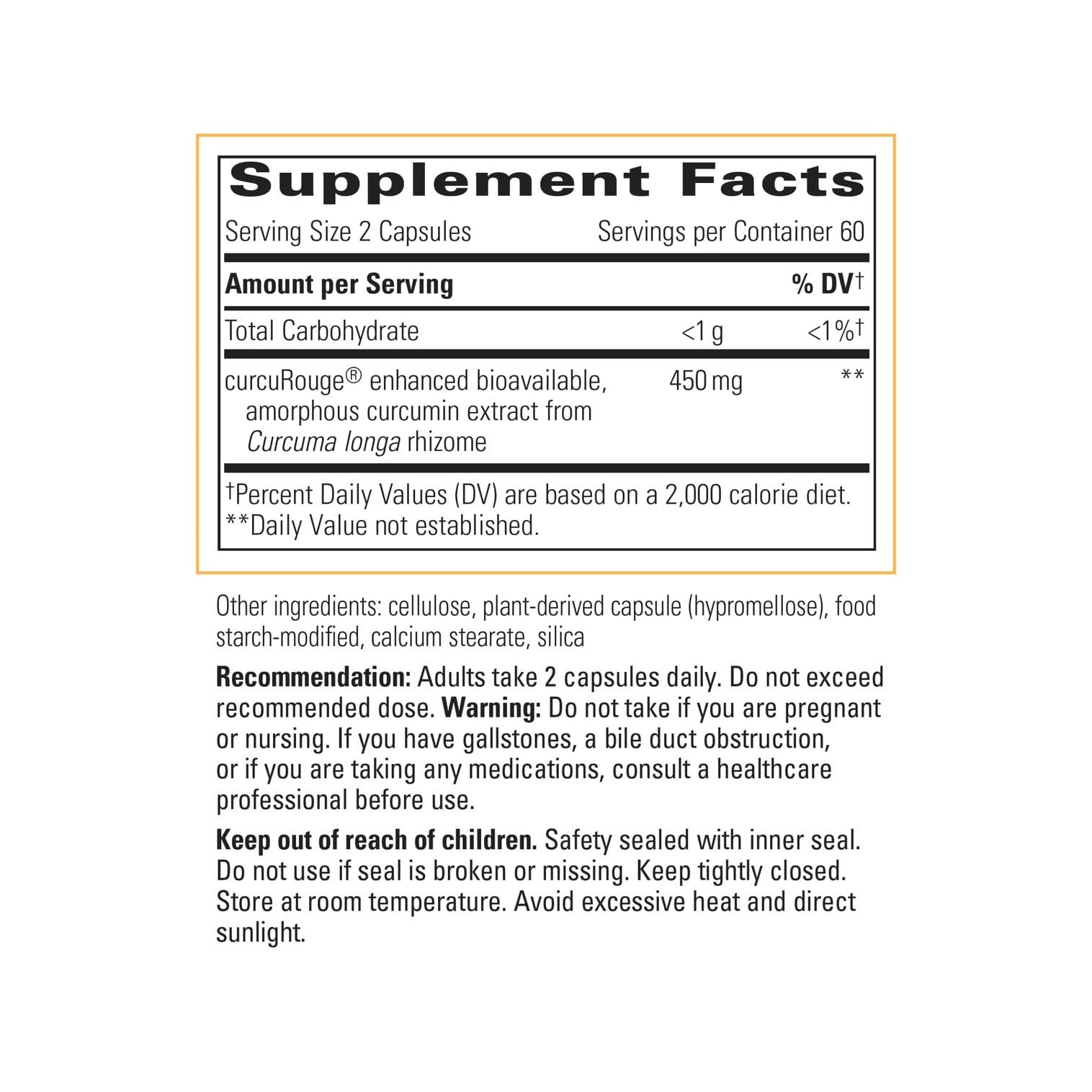 gluten-free turmeric curcumin formula