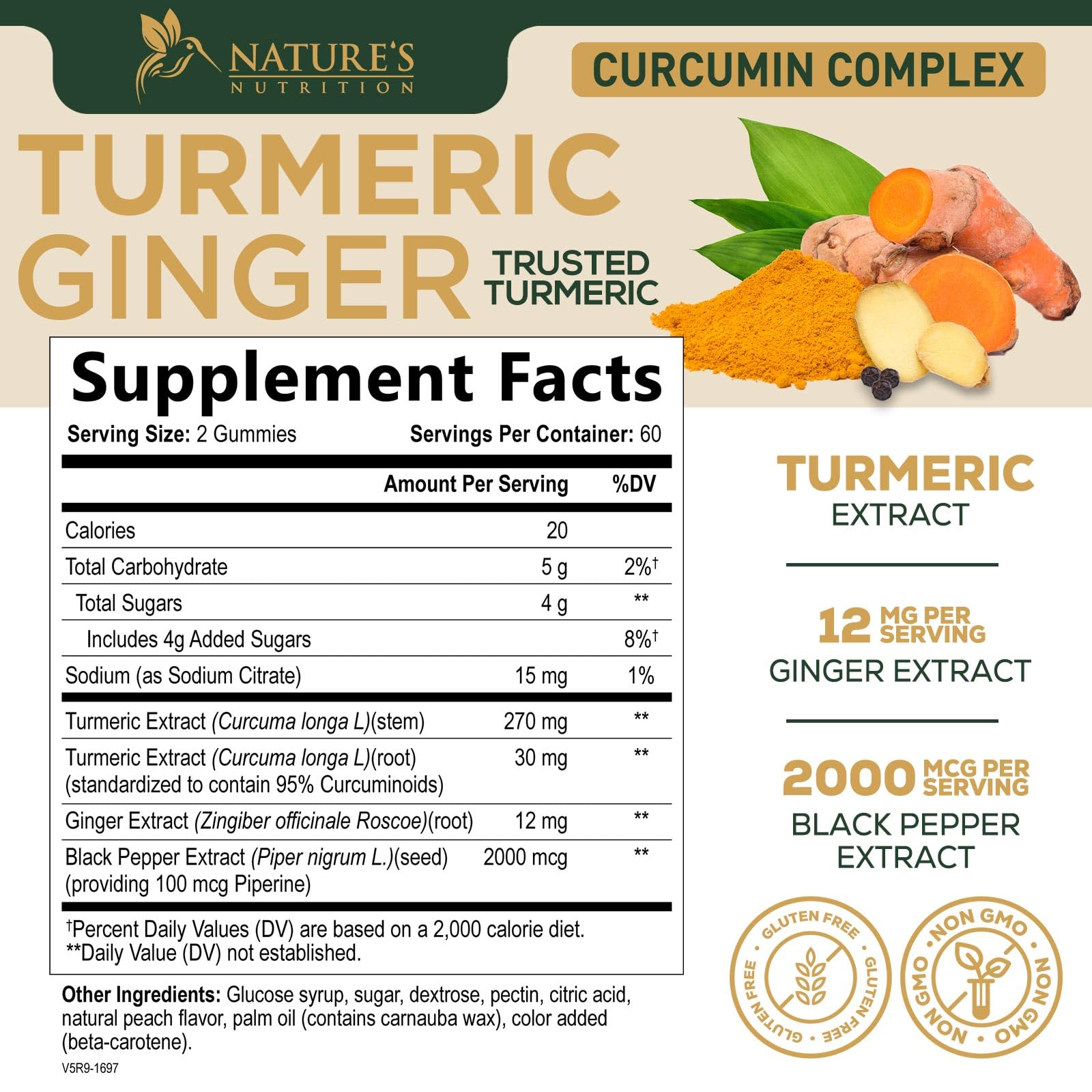 gluten-free turmeric gummies with ginger