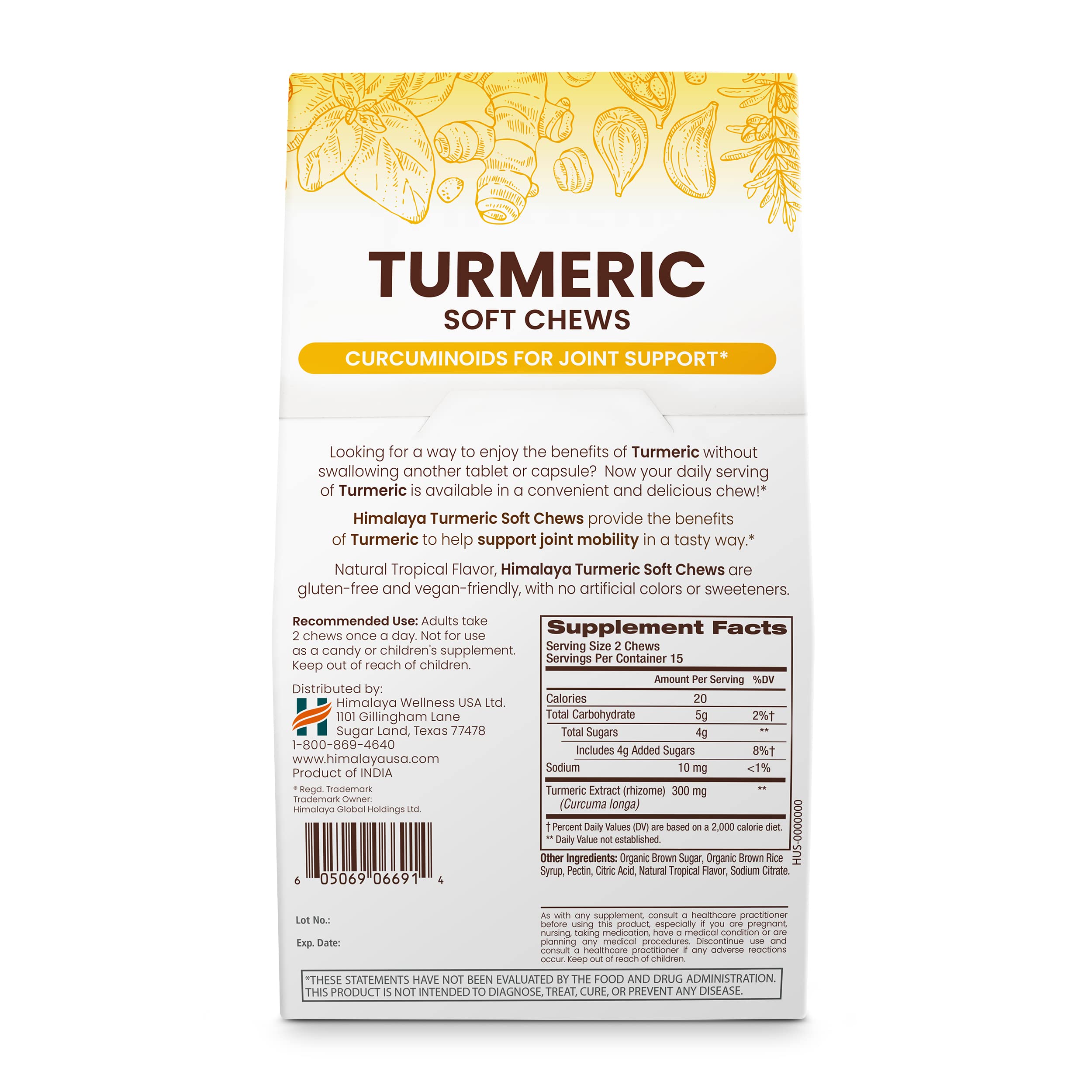 gluten free turmeric soft chews