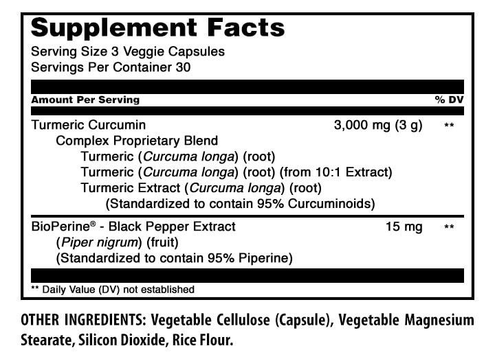 gluten-free turmeric with bioperine